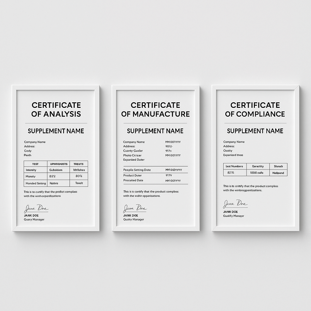 Sertifikatai ir kokybės ženklai papilduose - BodyFood'as